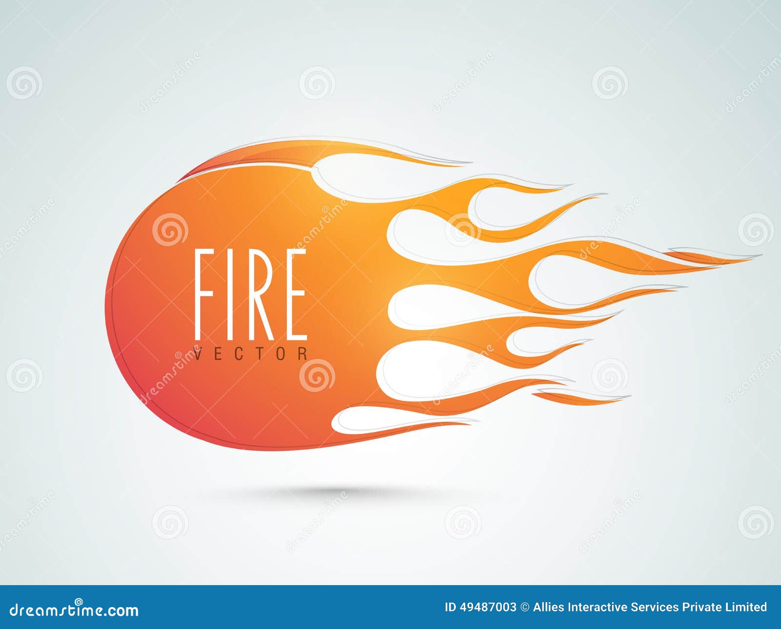 Concept of Sticker, Tag or Label with Fire. Stock Illustration ...
