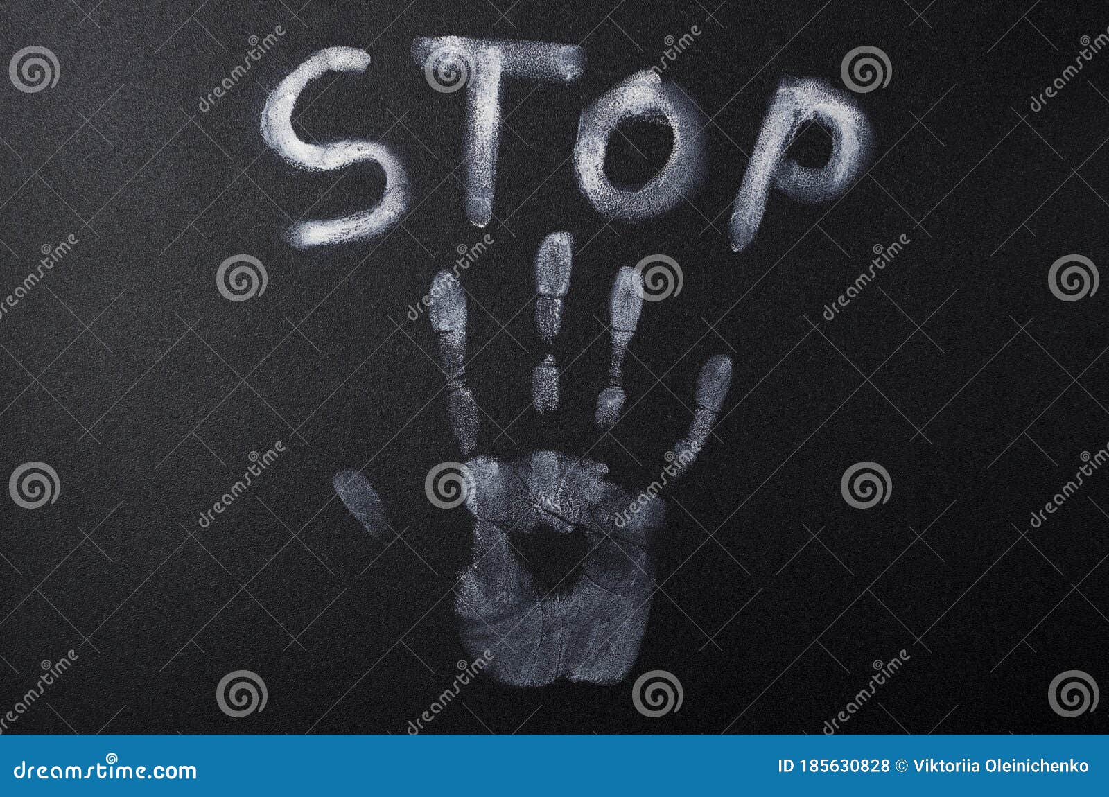White Handprint With Light Blue Background Stock Image | CartoonDealer ...
