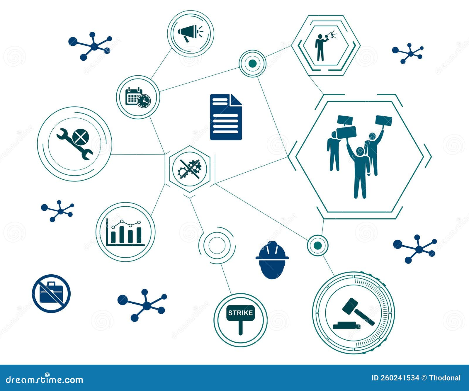 Concept of strike stock illustration. Illustration of employment ...