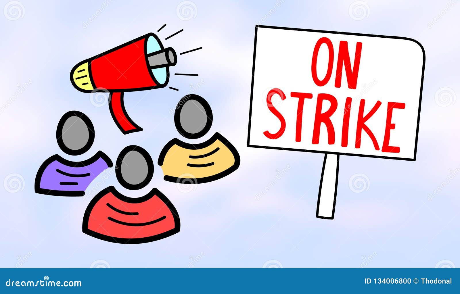 Concept of on strike stock illustration. Illustration of company ...