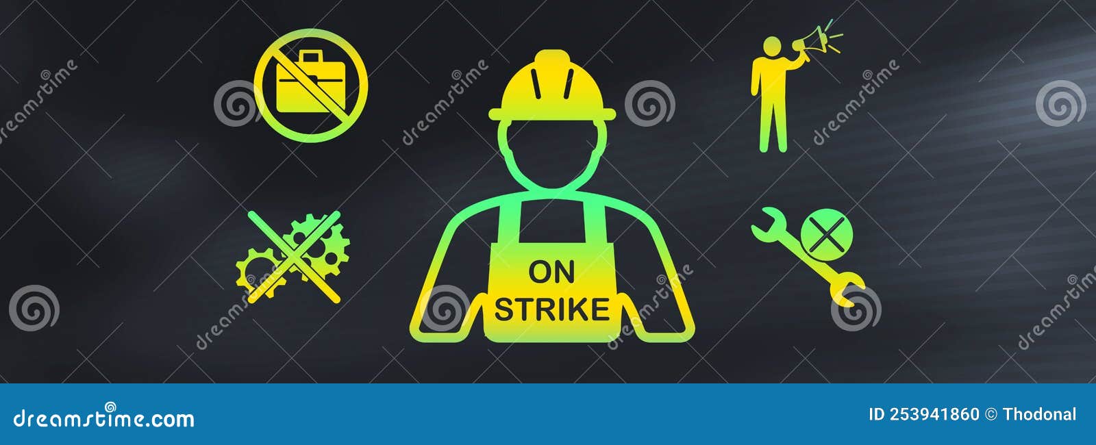 Concept of strike stock illustration. Illustration of protesters ...