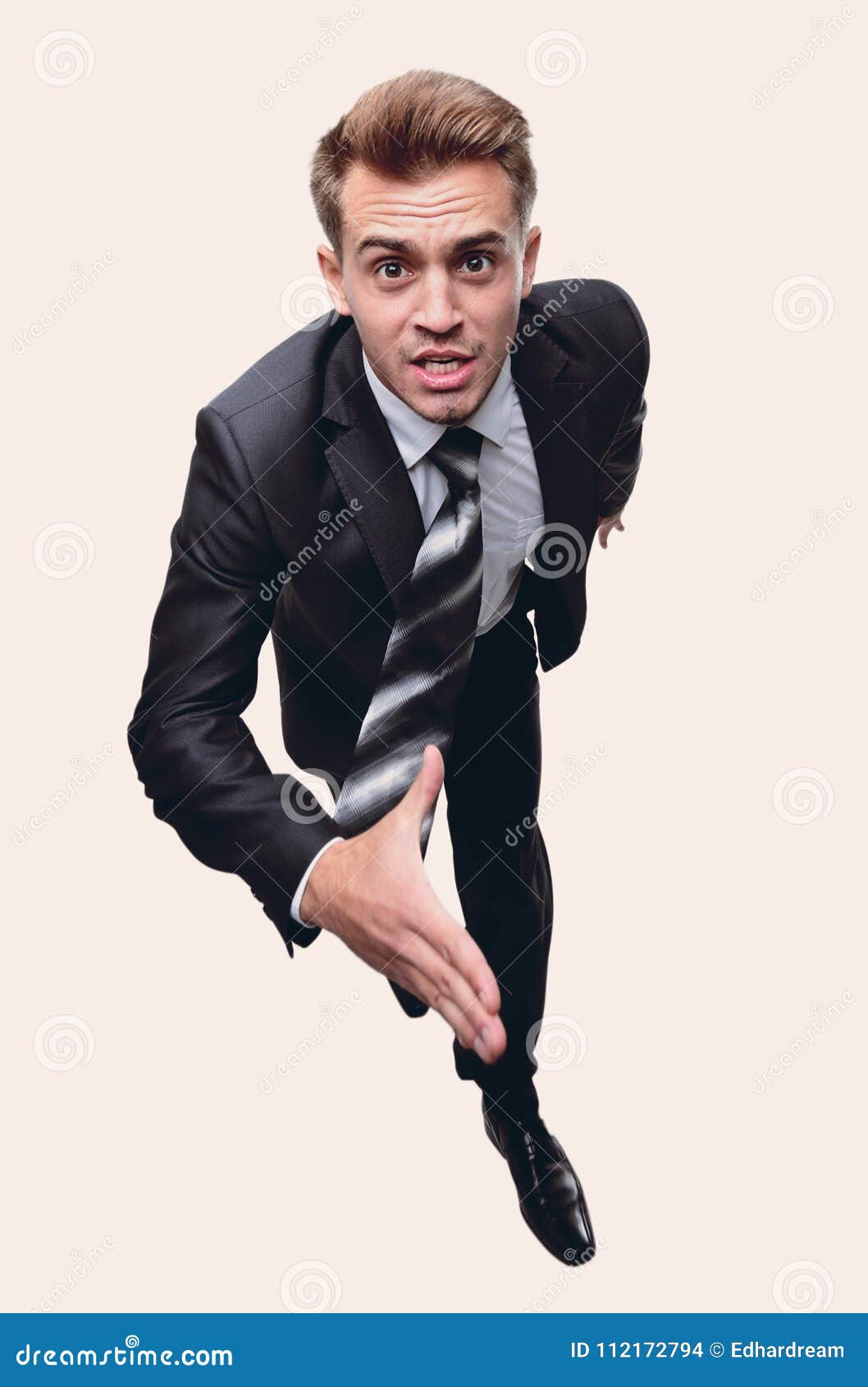 Closeup Face of a Running Businessman Stock Photo - Image of concept ...