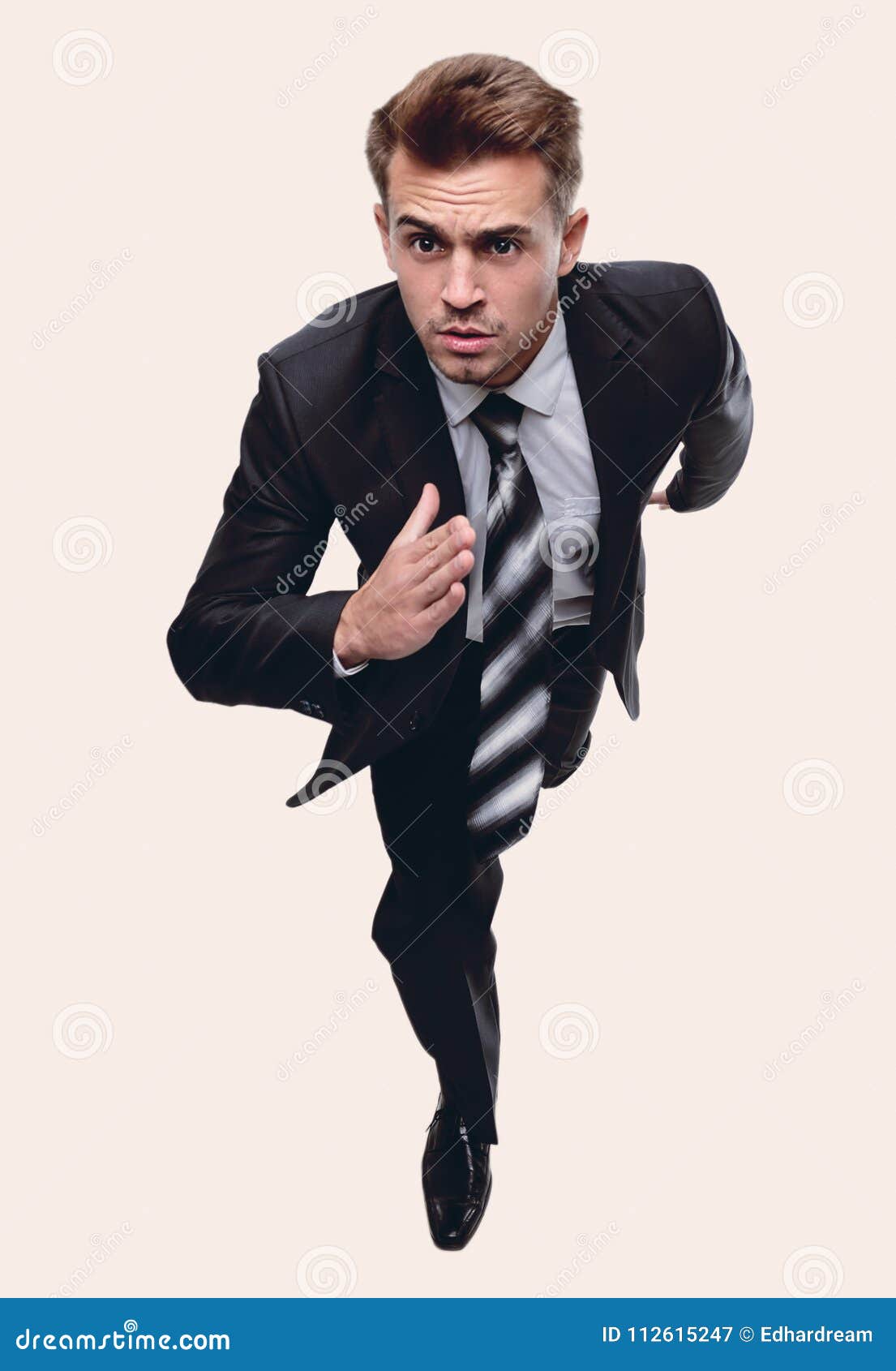 Closeup Face of a Running Businessman Stock Image - Image of boss ...