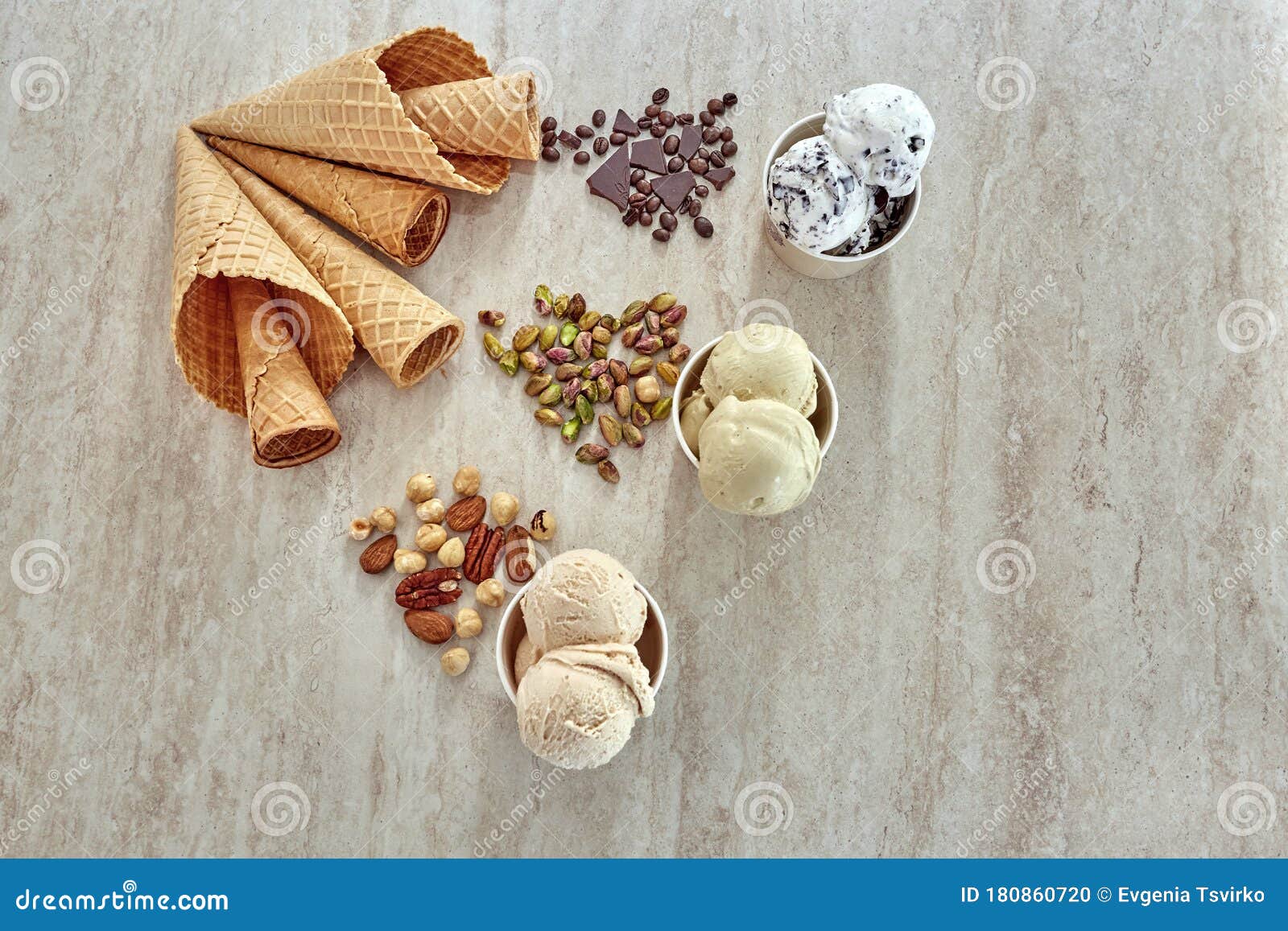 The Concept of the Structure of Ice Cream. Stock Photo - Image of milk ...