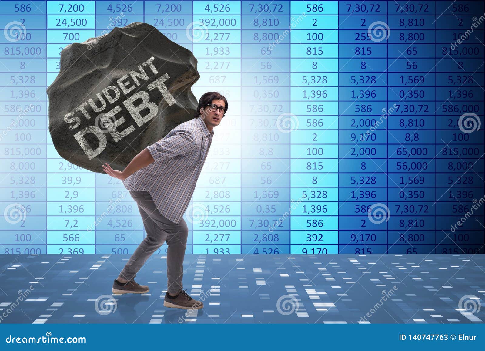 The Concept of Student Loan and Expensive Education Stock Image - Image ...