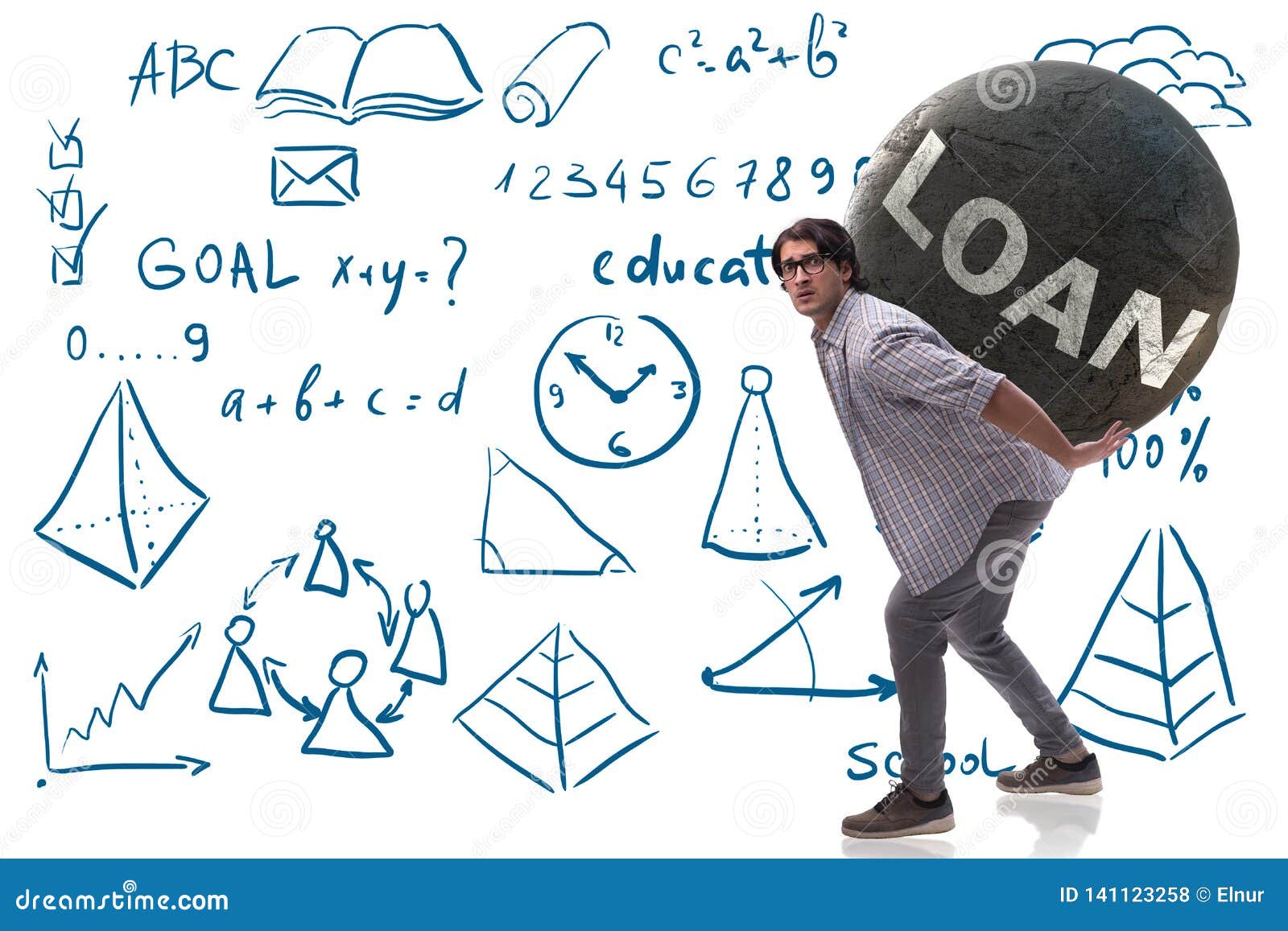 The Concept of Student Loan and Expensive Education Stock Photo - Image ...