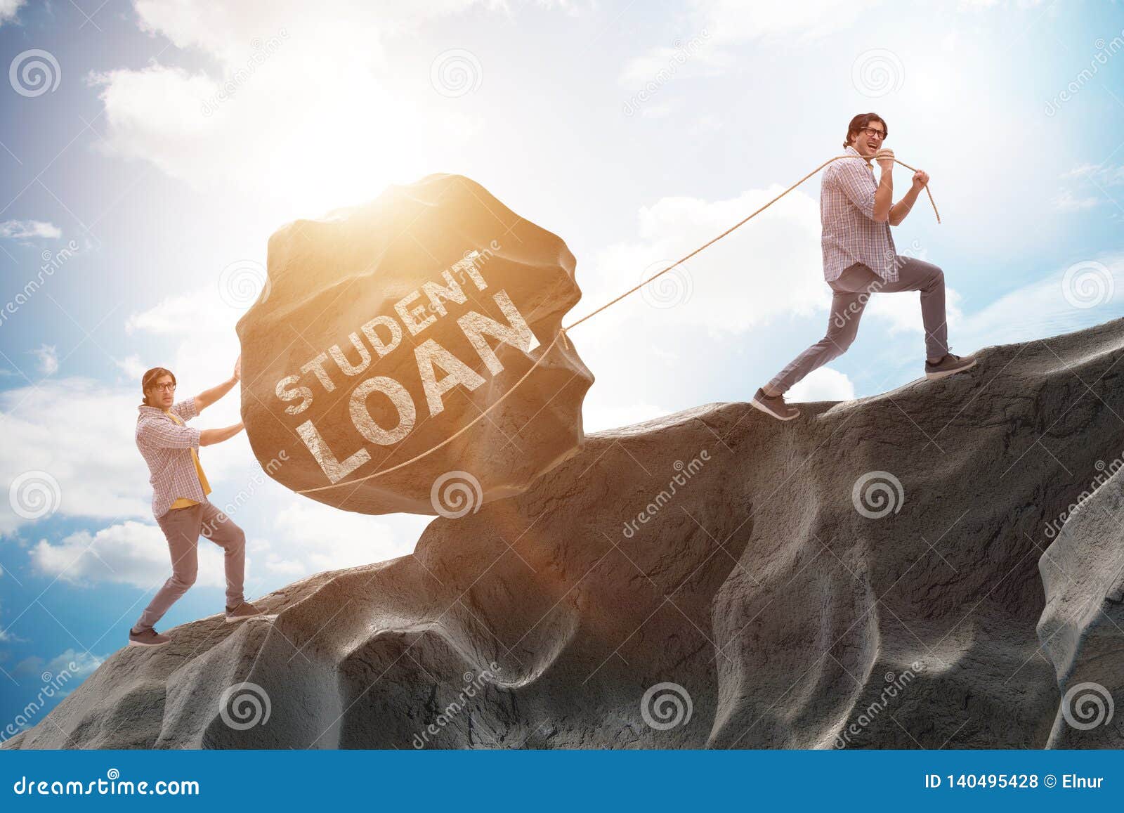 The Concept of Student Loan and Expensive Education Stock Photo - Image ...