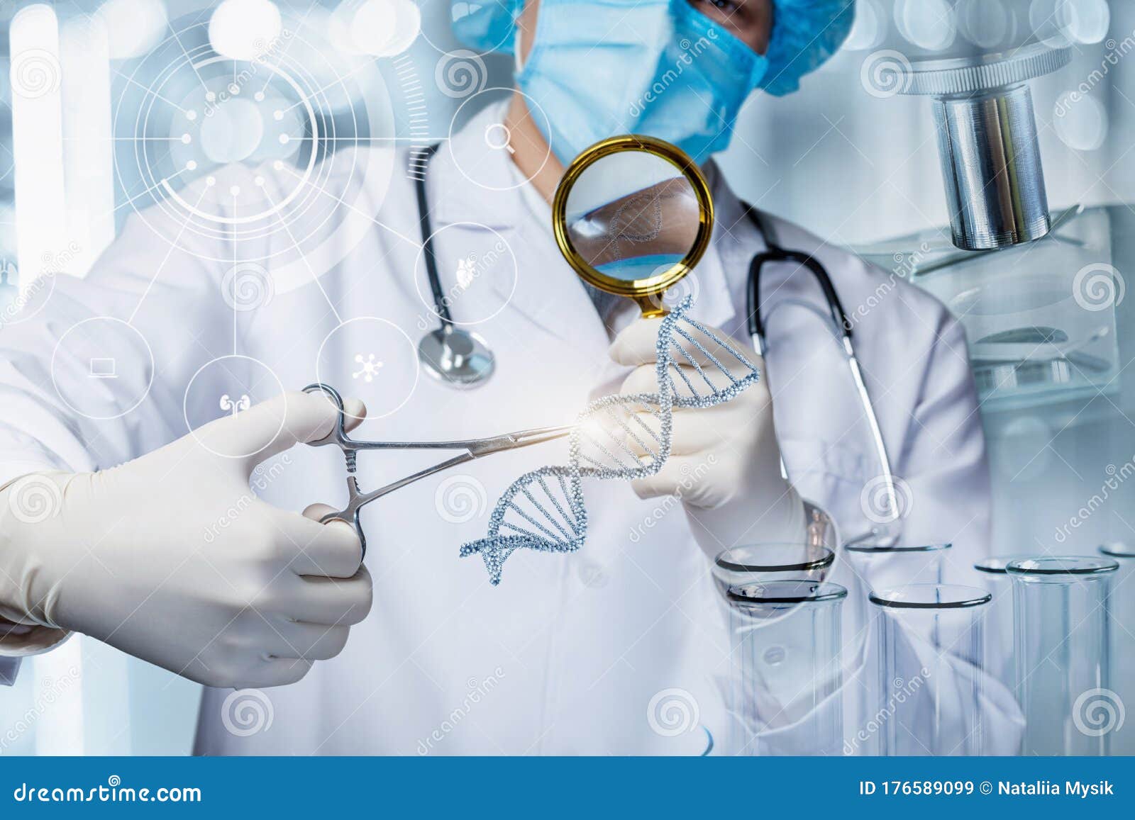 The Concept of the Study of DNA Research Stock Image - Image of life ...