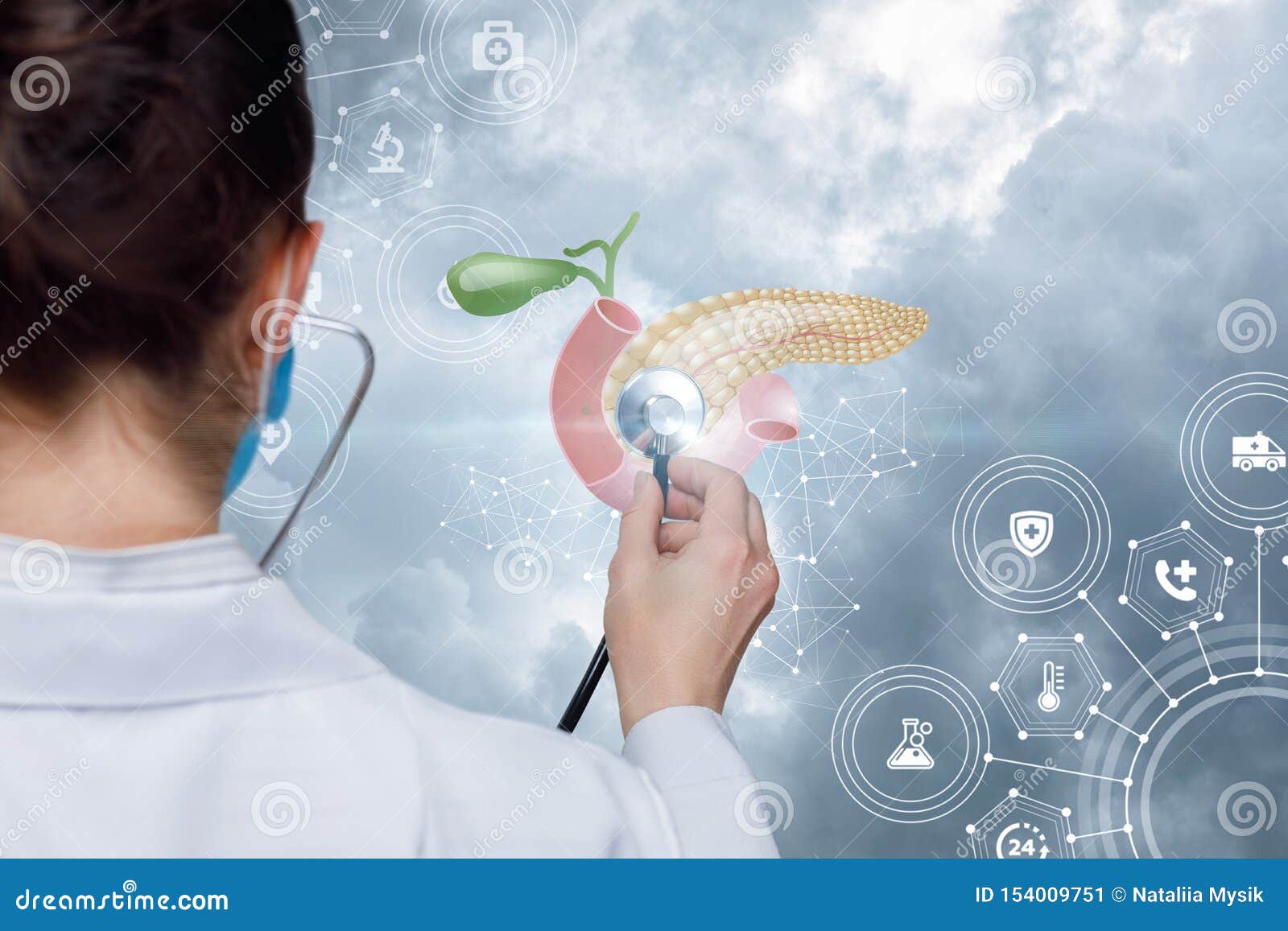 The Concept Study of the Pancreas Stock Image - Image of doctor ...