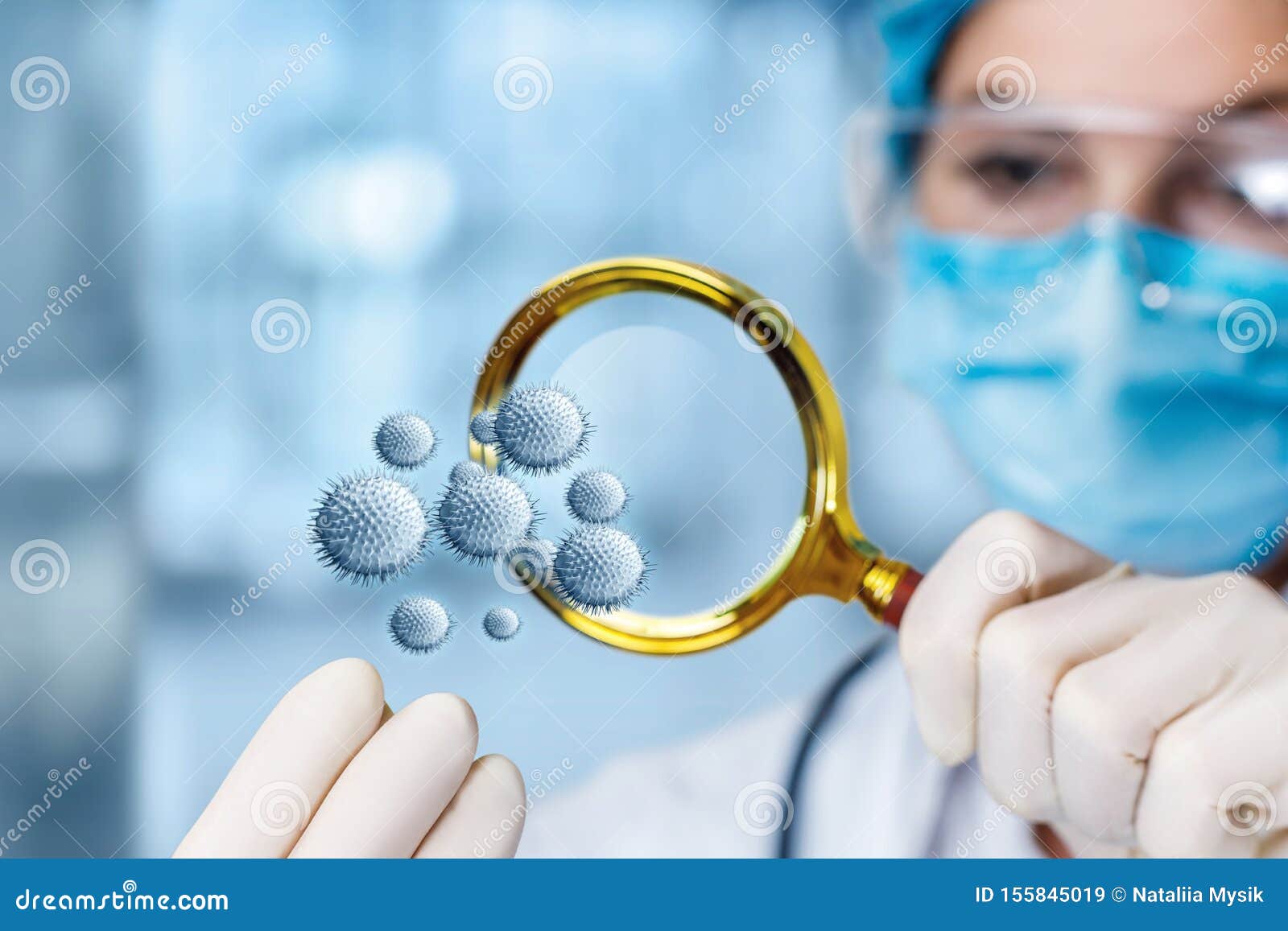 Concept Study for the Presence of Microorganisms Stock Image - Image of ...