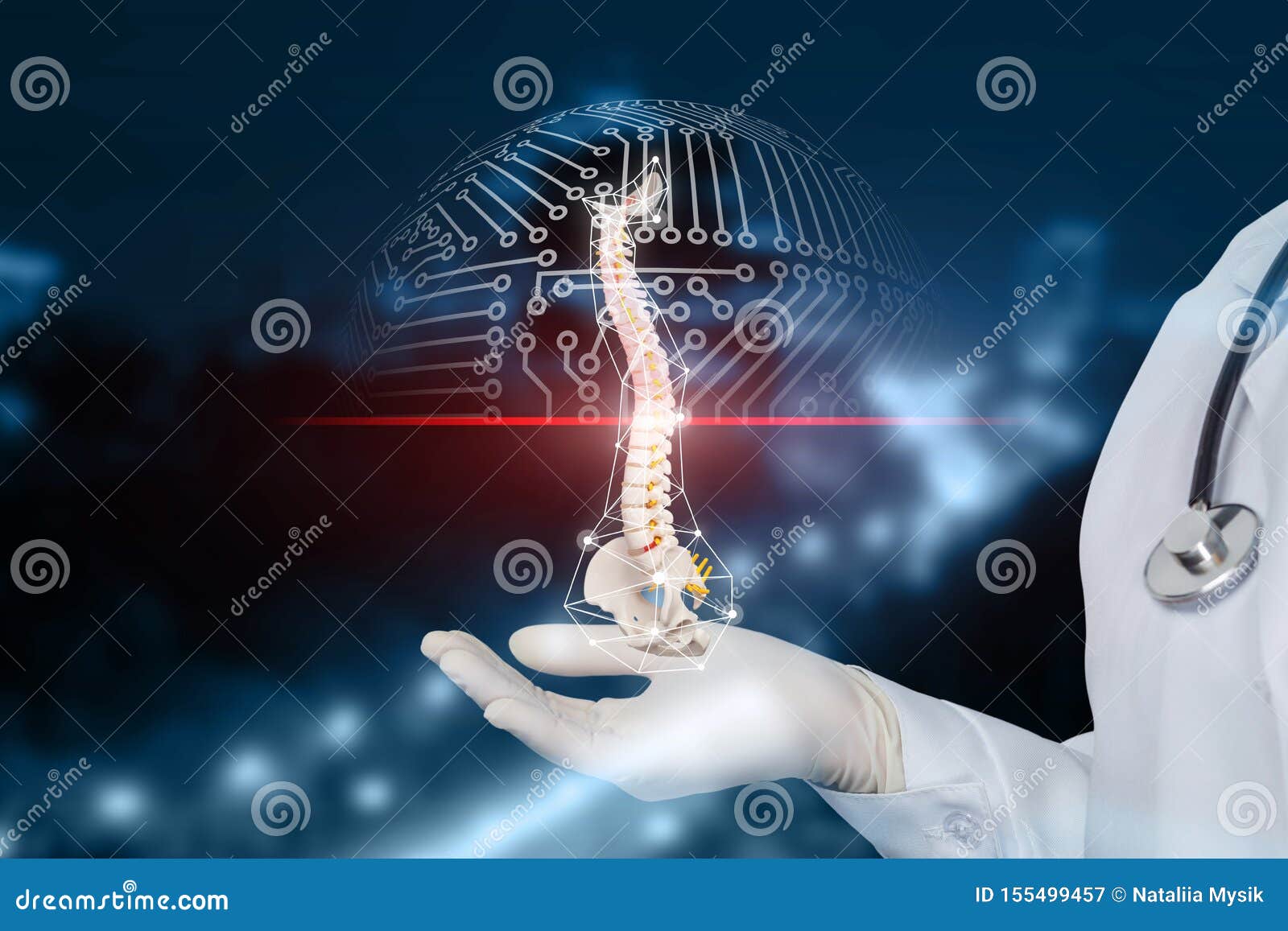 The Concept of the Study and Scanning of the Spine Stock Image - Image ...
