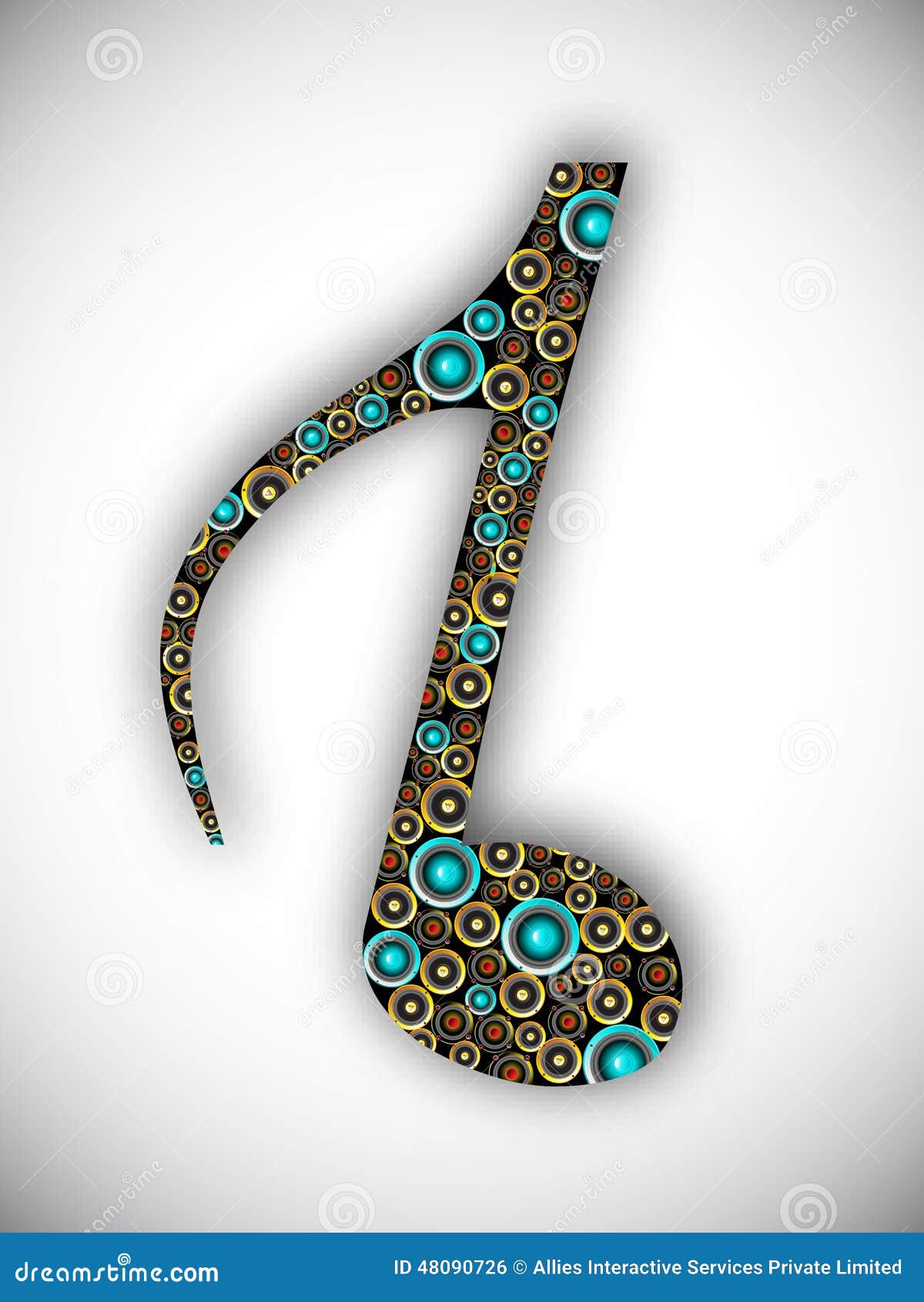 Concept Of Stylish Musical Note Design. Stock Illustration ...