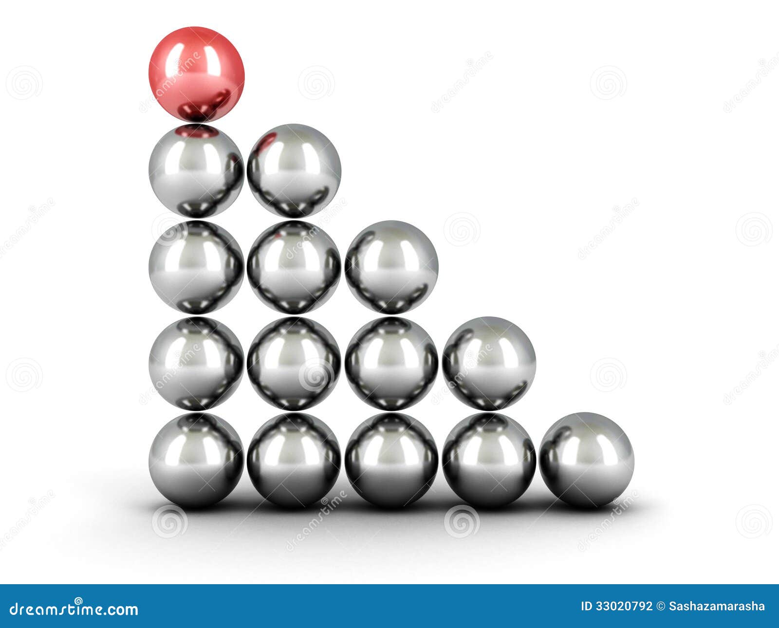 Concept Success Balls Ladder Chart with Red Top Leader Stock ...