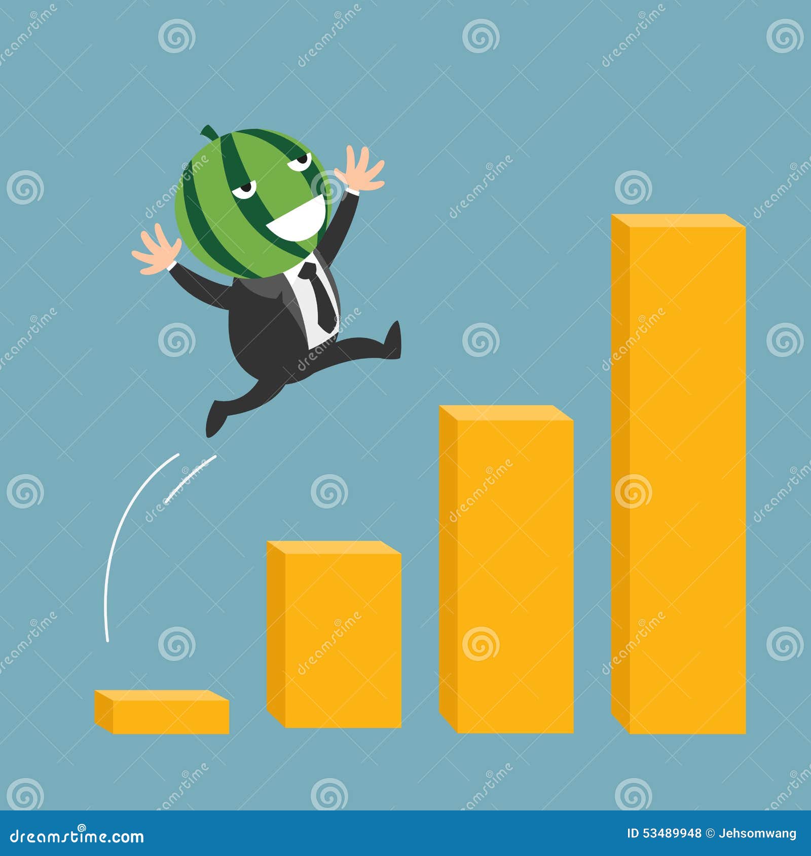 The Concept of the Success Continuing Growing Stock Vector ...