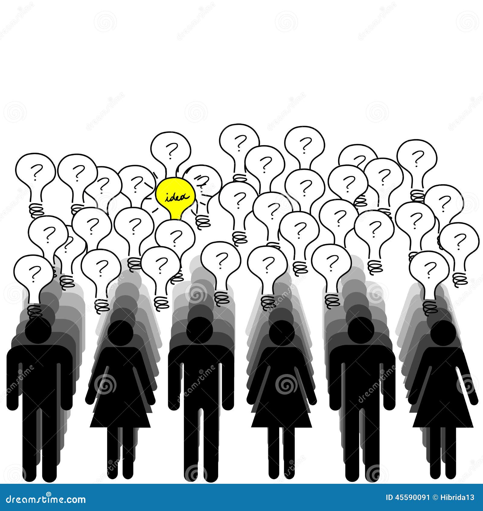Concept of Success with a Lot of People Having an Idea Stock Vector ... Concept of Success with a Lot of People Having an Idea Stock Vector ...