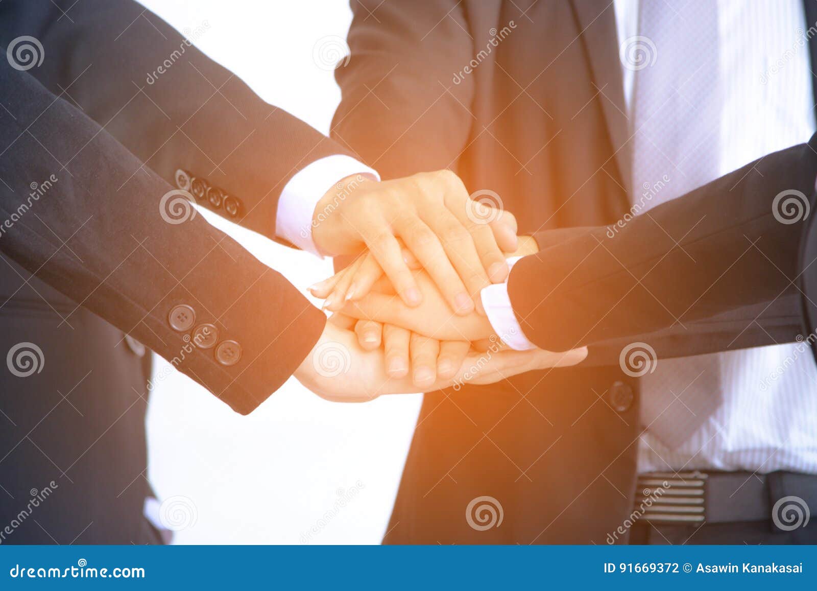 Concept Successful Business Group of Hands Cooperate Stock Photo ...