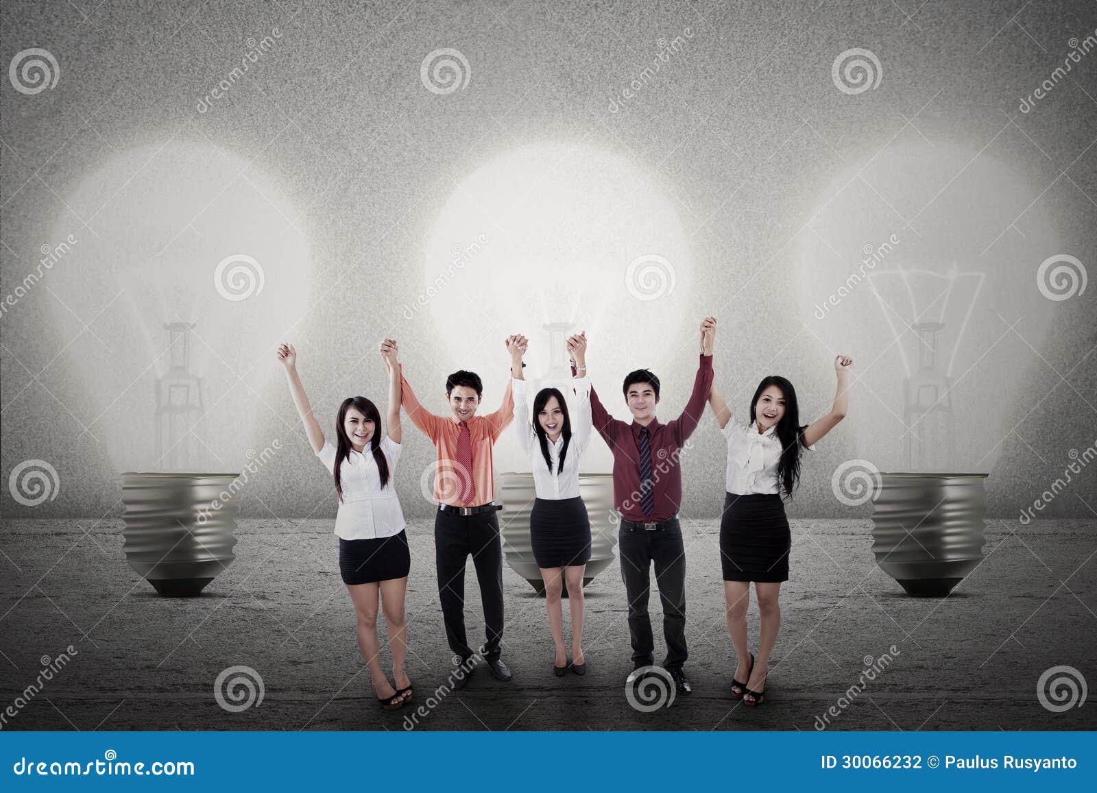 Successful Team with Bright Idea Stock Photo - Image of hispanic, ideas ...