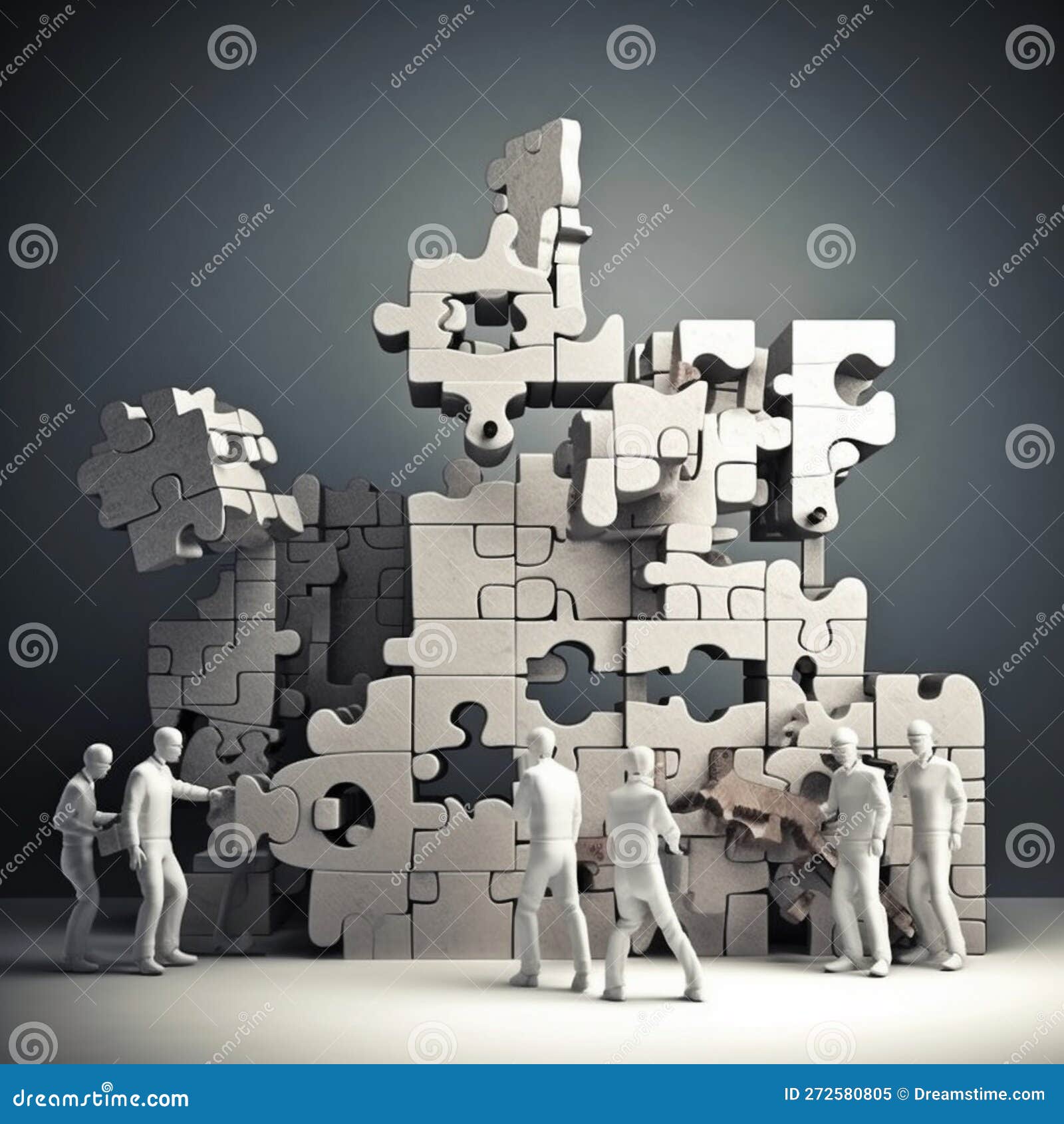 The Concept of Successful Teamwork Stock Illustration - Illustration of ...