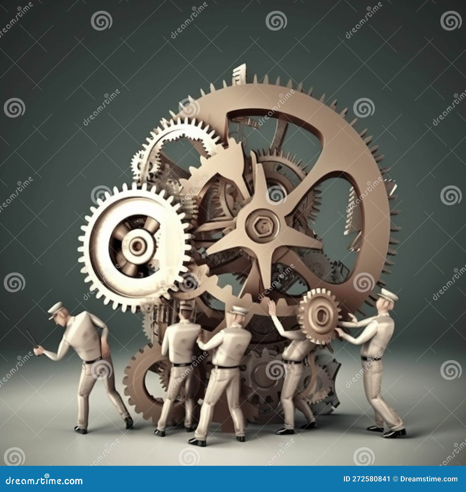 The Concept of Successful Teamwork Stock Illustration - Illustration of ...