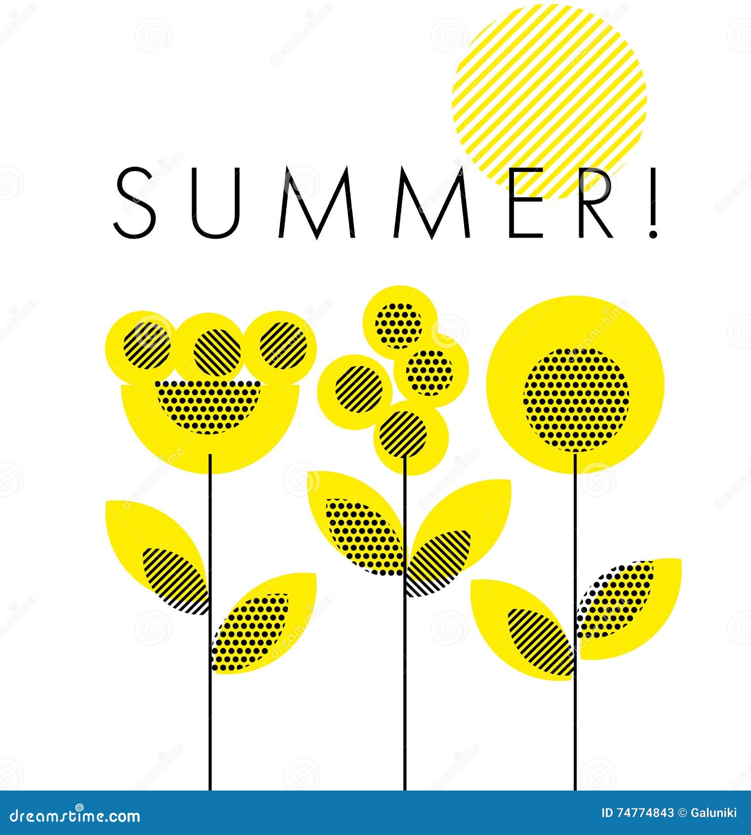 Concept Summer Floral Header. Stock Vector - Illustration of decoration ...