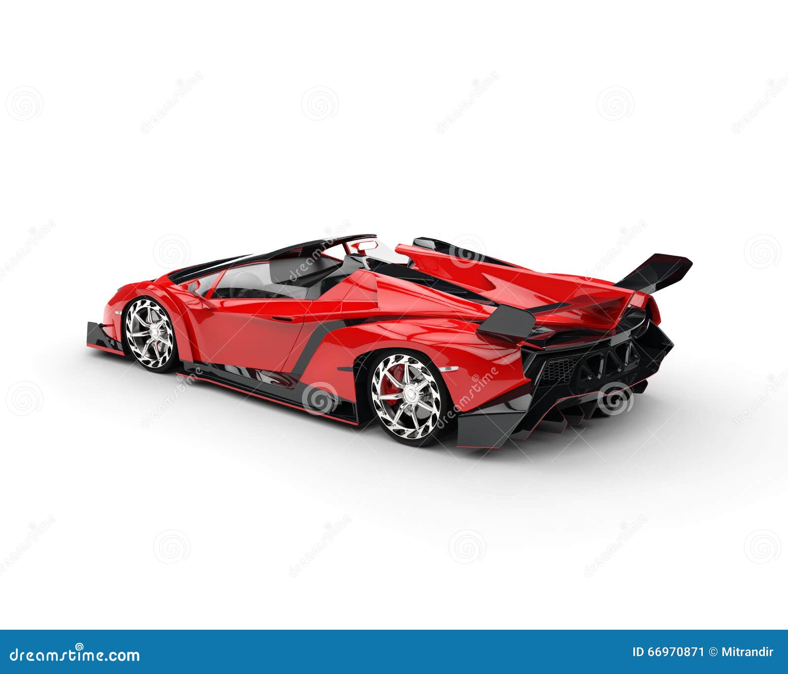 Concept Supercar - Back Side View Stock Illustration - Illustration of ...