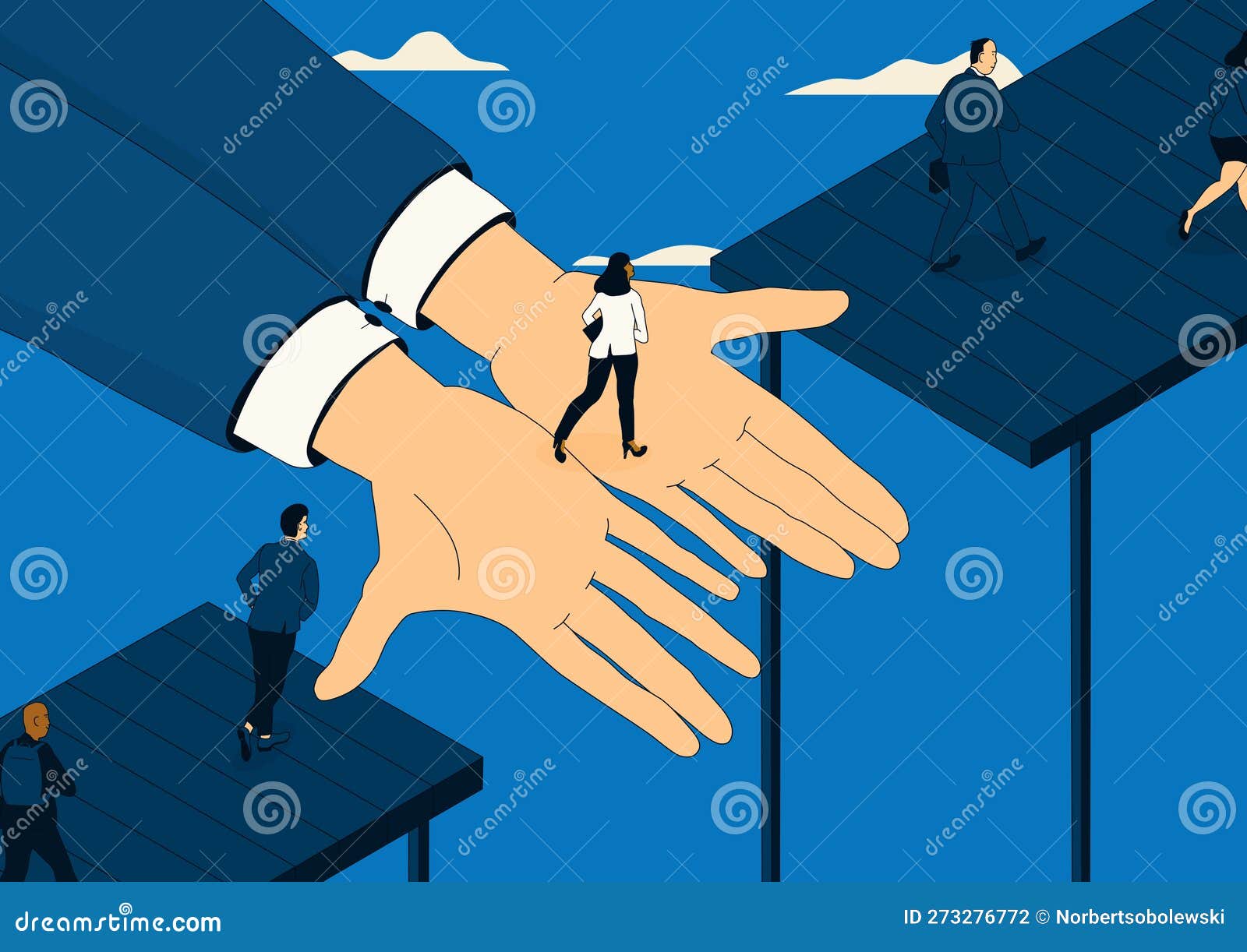 The Concept of Support and Help. Vector Stock Vector - Illustration of ...