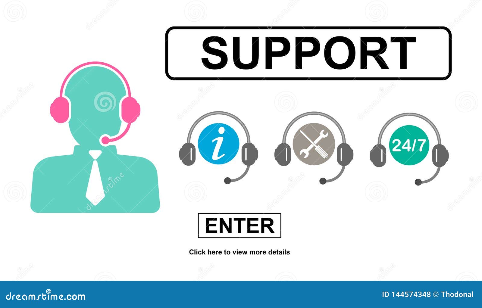 Concept of support stock illustration. Illustration of service - 144574348