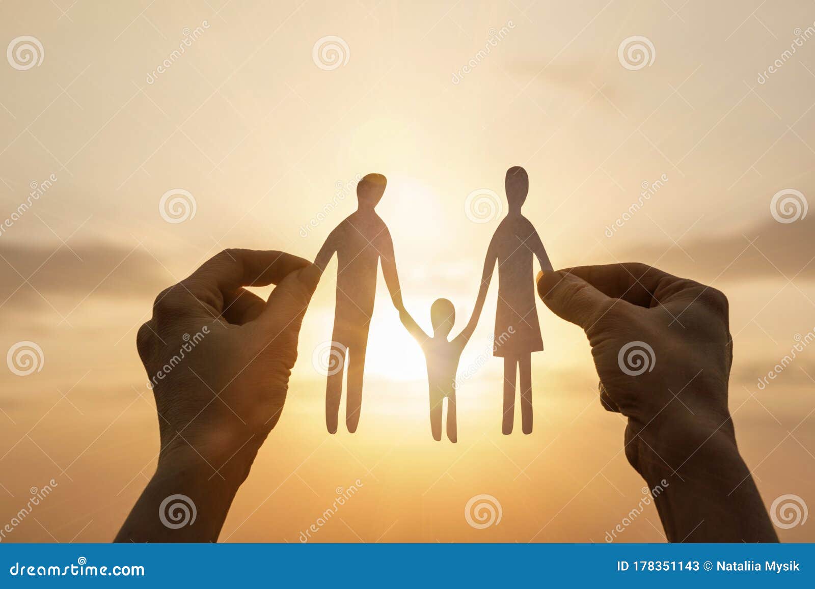 Concept of Support and Protection of the Family Stock Image - Image of ...