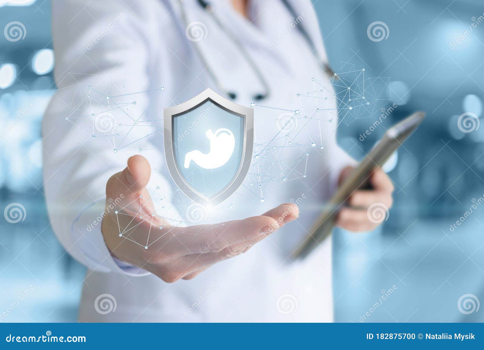 Concept of Support and Protection of the Stomach Stock Photo - Image of ...