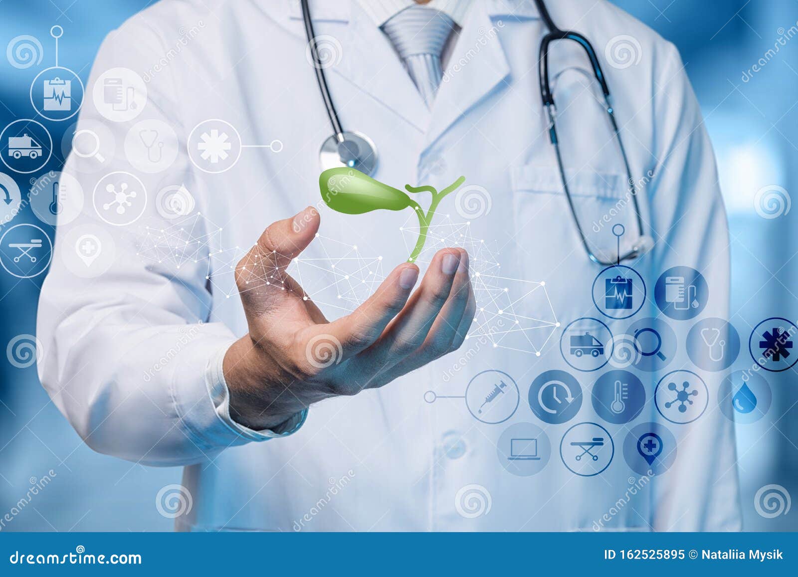 The Concept of Support and Treatment of the Gallbladder Stock Image ...