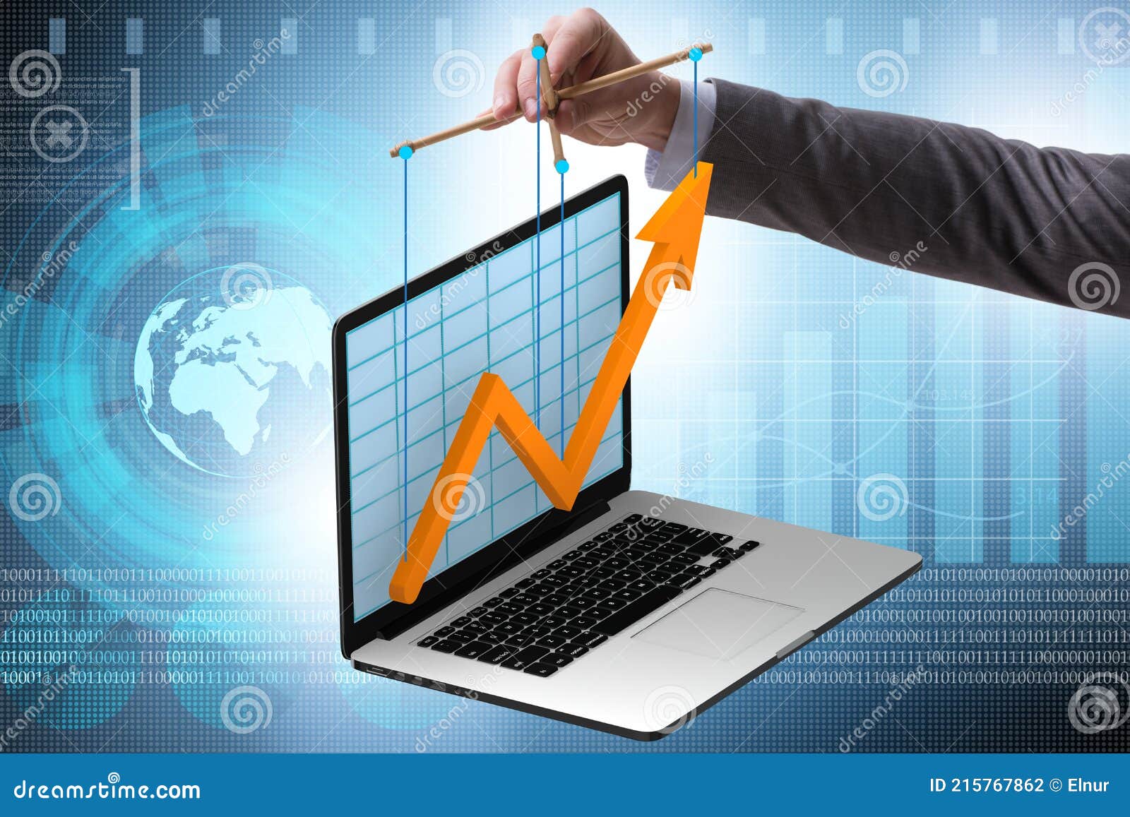 Concept of Supporting Economic Growth in Economy Stock Photo - Image of ...