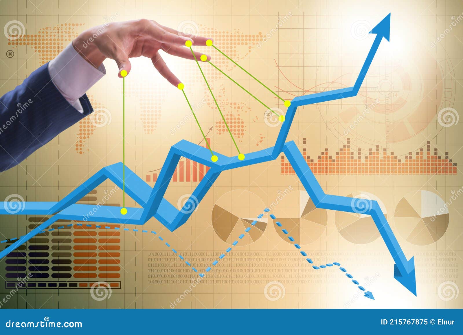 Concept of Supporting Economic Growth in Economy Stock Image - Image of ...