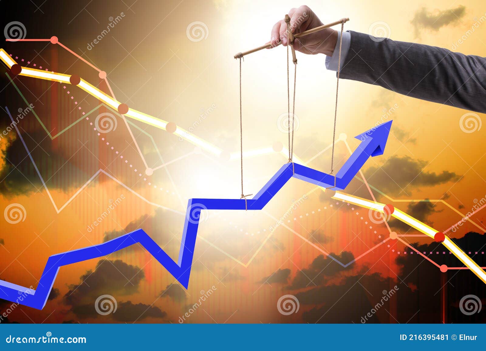 Concept of Supporting Economic Growth in Economy Stock Image - Image of ...