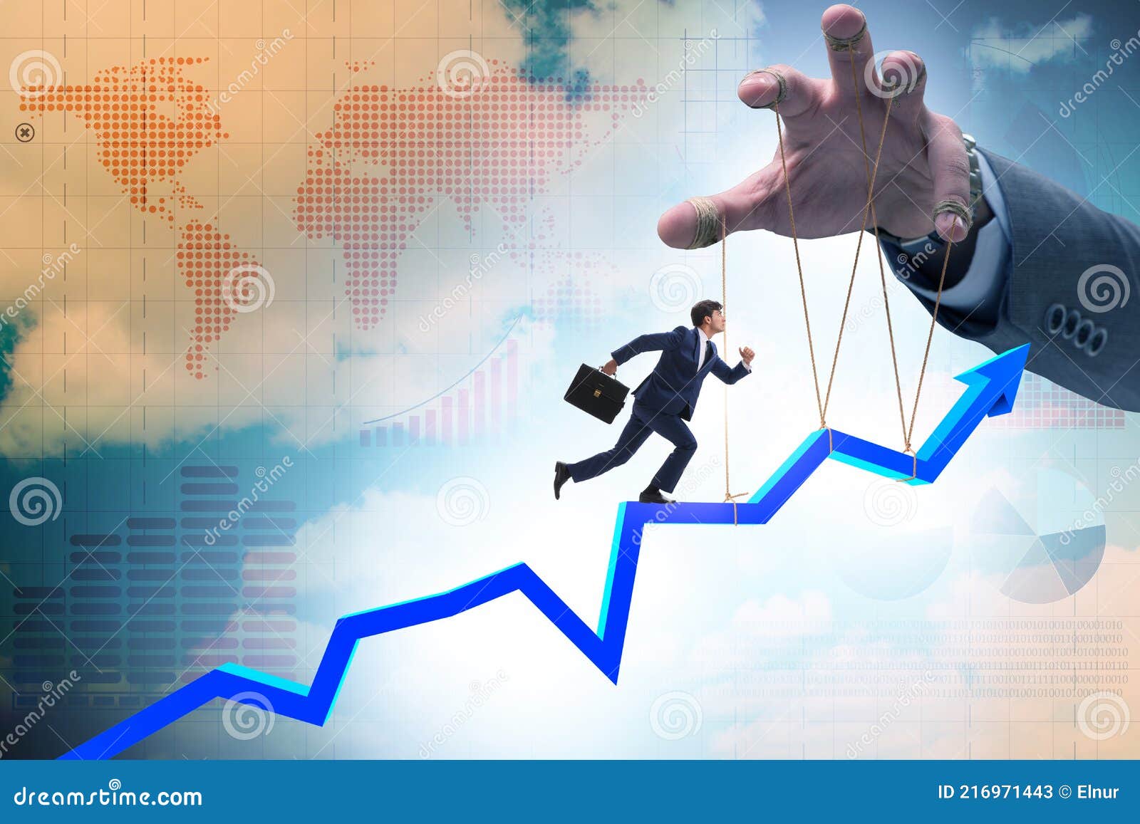 Concept of Supporting Economic Growth in Economy Stock Illustration ...