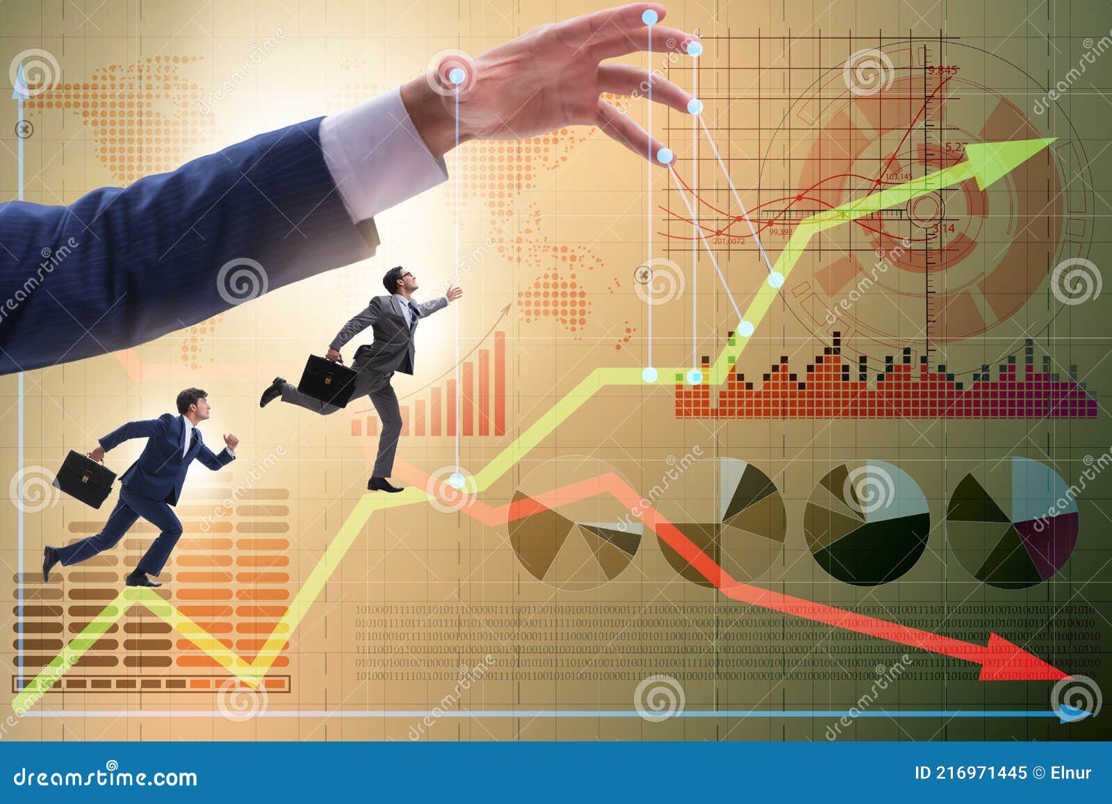 Concept of Supporting Economic Growth in Economy Stock Image - Image of ...
