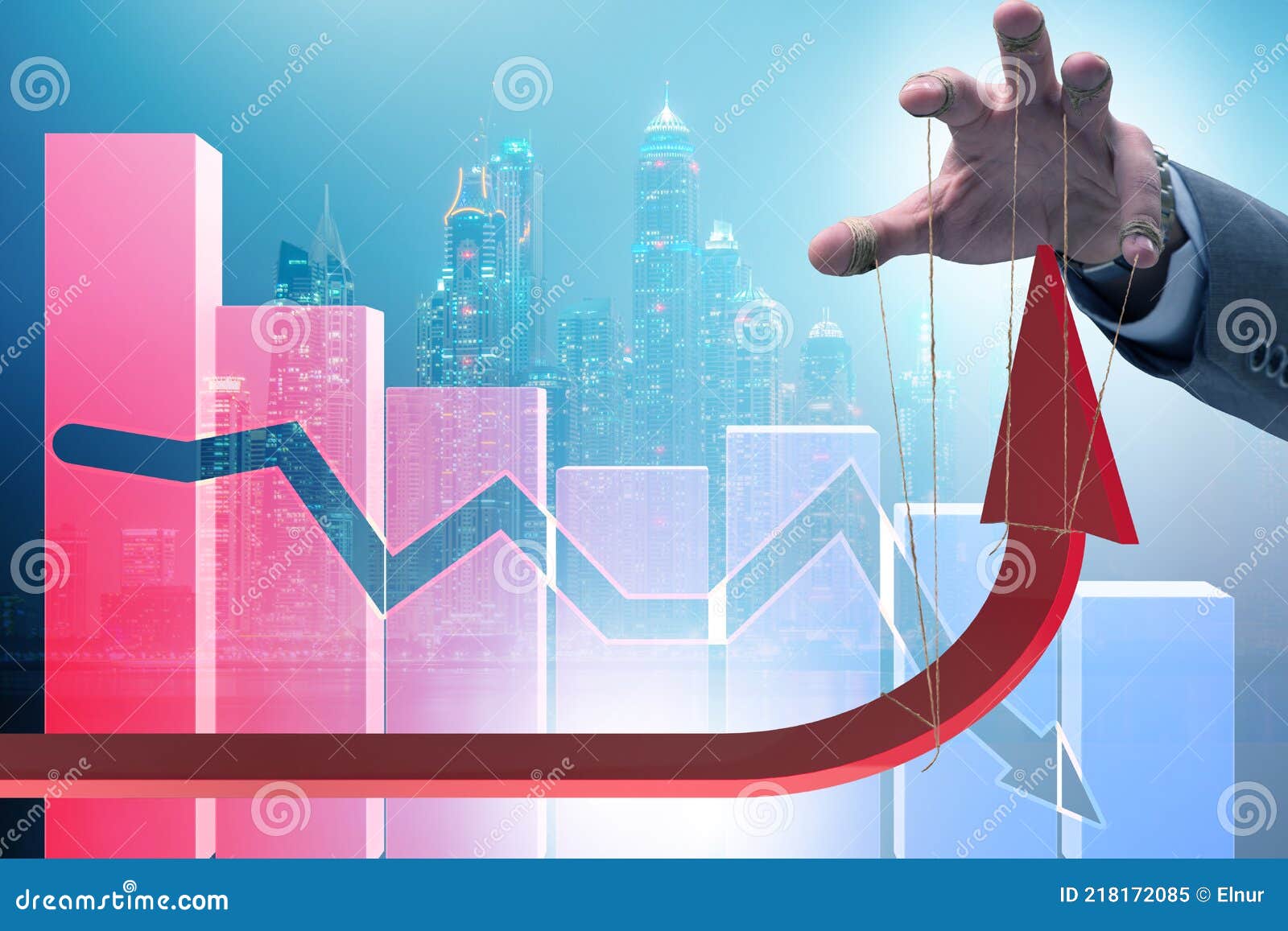 Concept of Supporting Economic Growth in Economy Stock Image - Image of ...