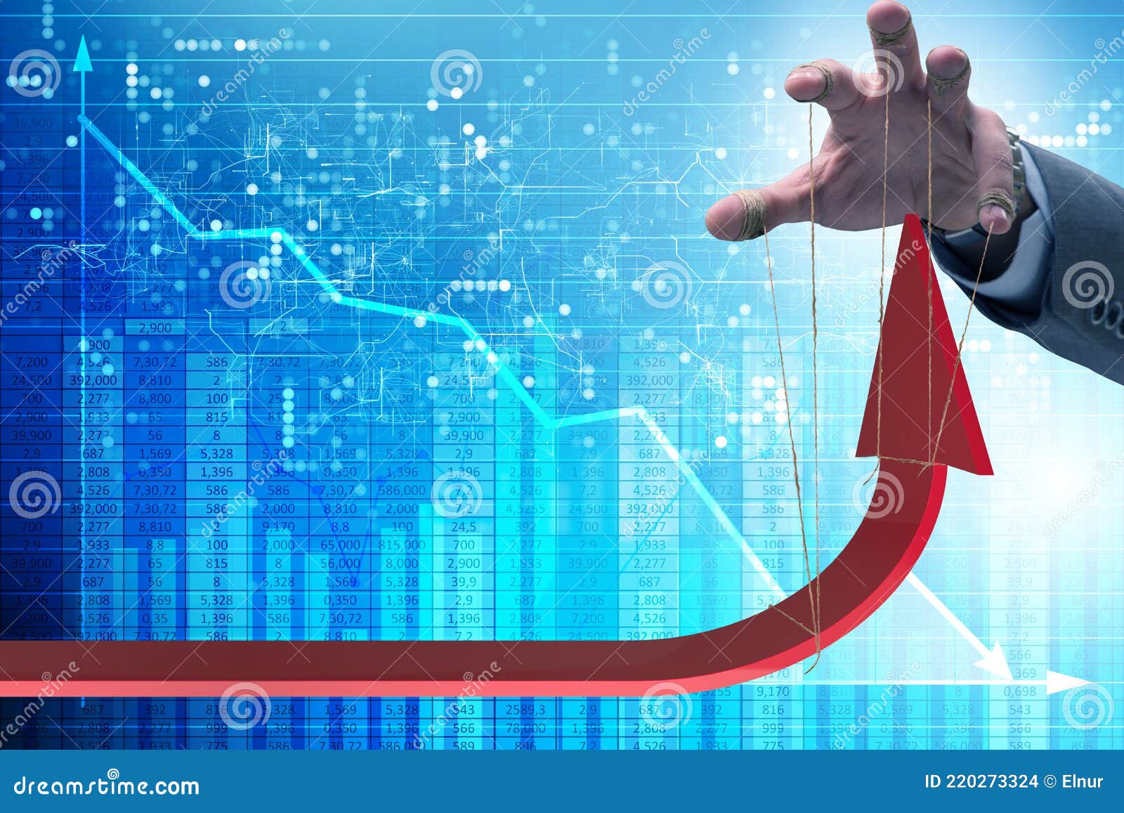 Concept of Supporting Economic Growth in Economy Stock Illustration ...