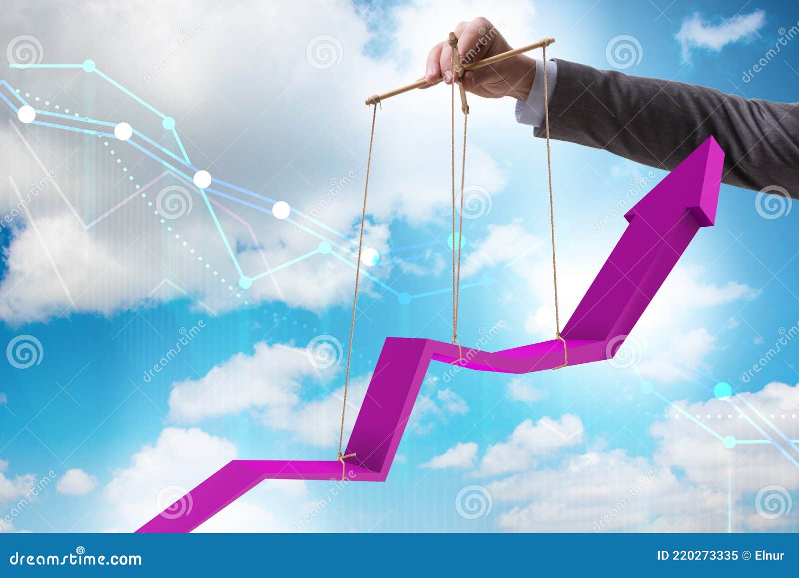 Concept of Supporting Economic Growth in Economy Stock Illustration ...