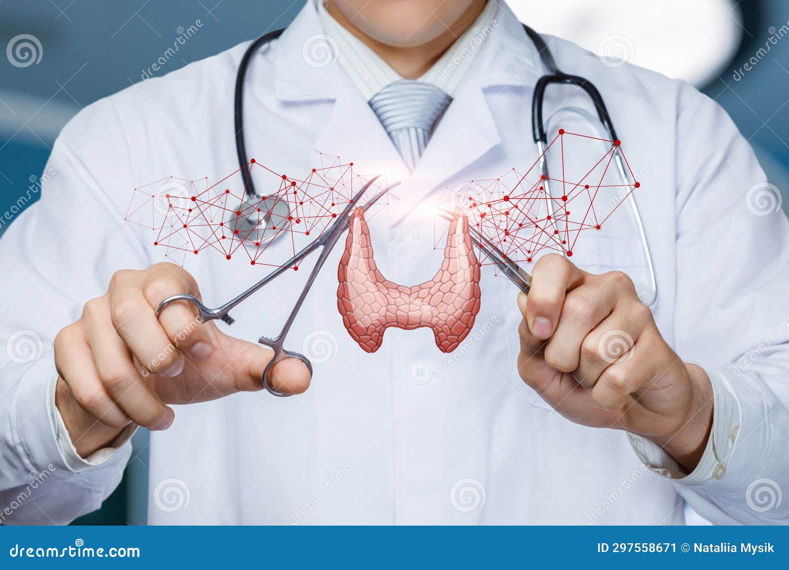 The Concept of Surgical Treatment of the Thyroid Gland Stock Image ...