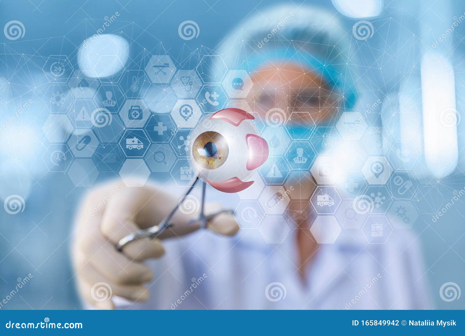 The Concept of Surgical Treatment or Vision Correction Stock Photo ...