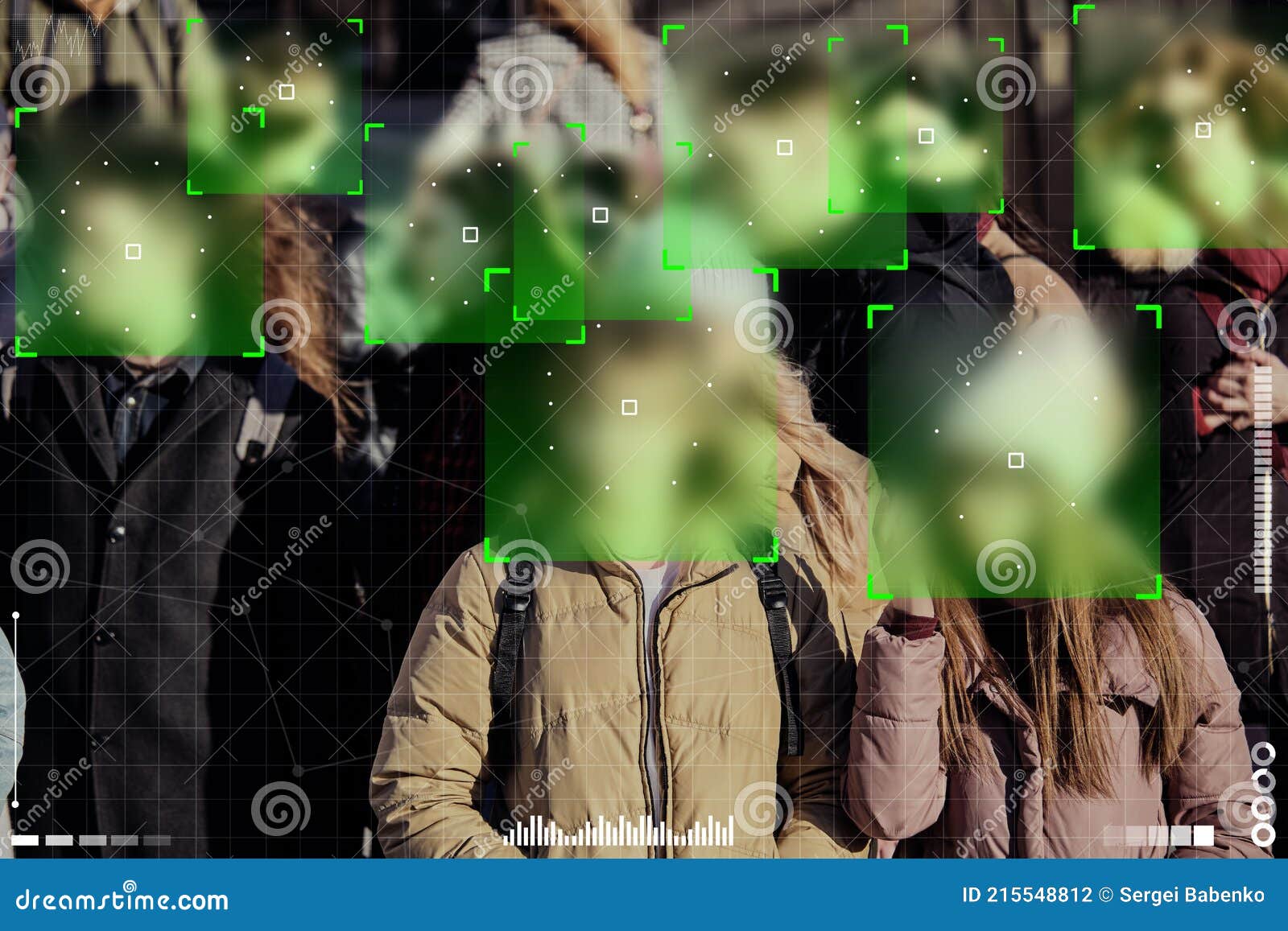 Concept of Surveillance Camera on the Street for People and Scanning ...