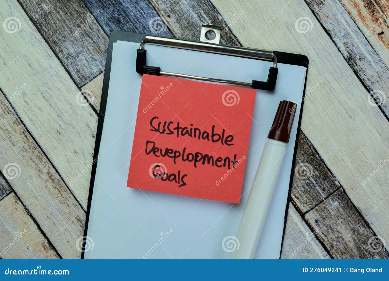 Concept of Sustainable Development Goals Write on Sticky Notes Isolated ...