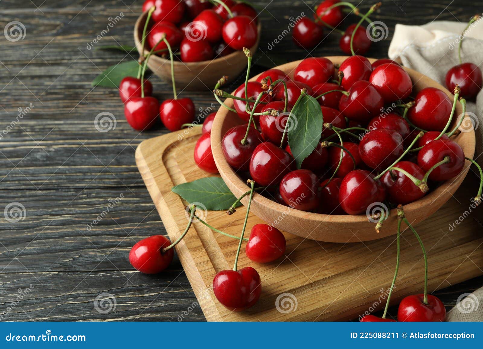 Concept of Sweet Berry with Red Cherry Stock Image - Image of heart ...