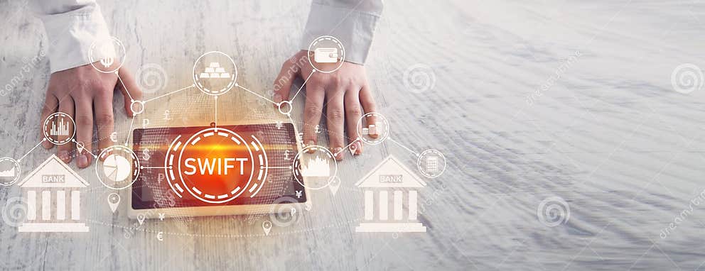 Concept of SWIFT. Financial Technology. Banking Stock Image - Image of ...