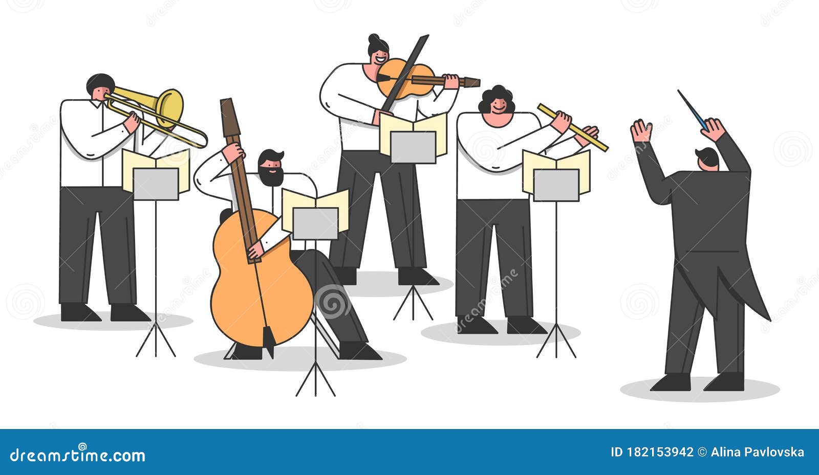 Orchestra Musicians People Isometric Flowchart Cartoon Vector ... Orchestra Musicians People Isometric Flowchart Cartoon Vector ...