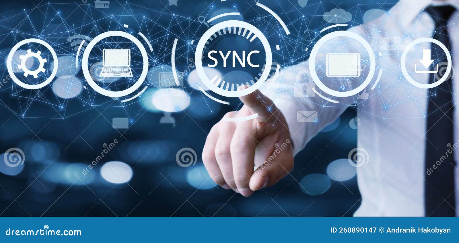 Concept of Sync. Internet stock image. Image of internet - 260890147
