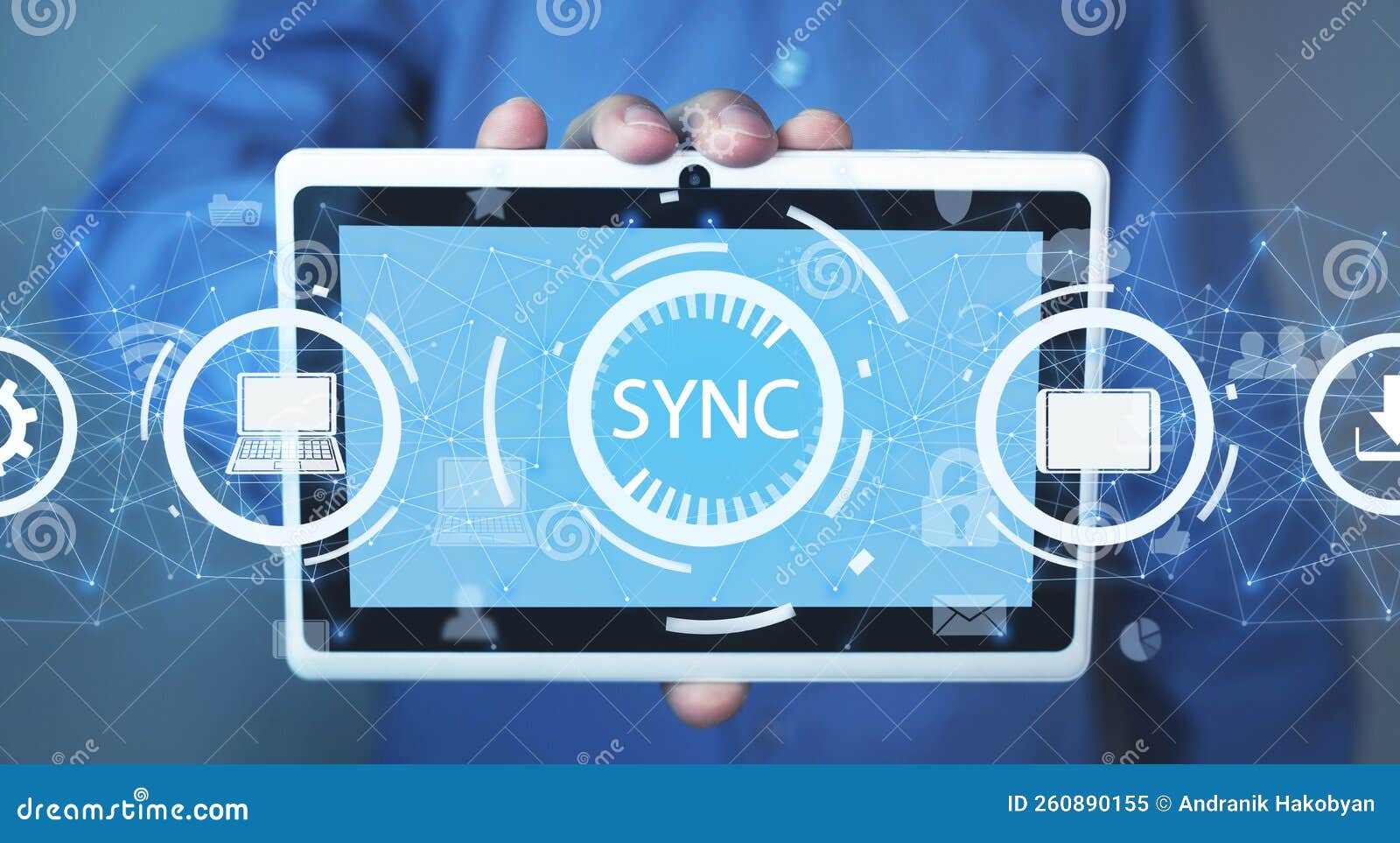 Concept of Sync. Internet stock image. Image of digital - 260890155