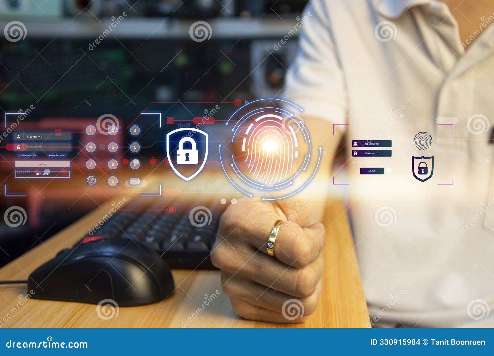 Concept of System Login To Protect Security and Collect User Data Stock ...
