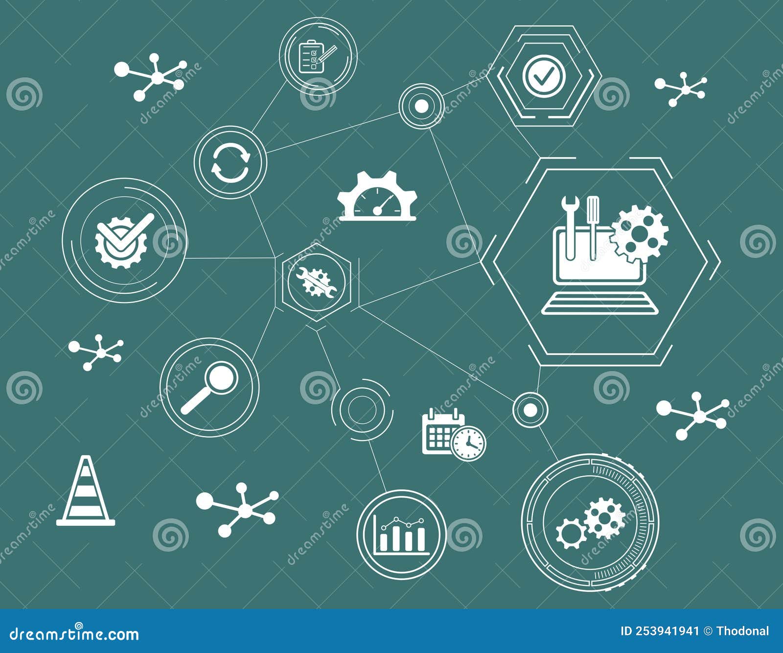 Concept of System Maintenance Stock Illustration - Illustration of ...