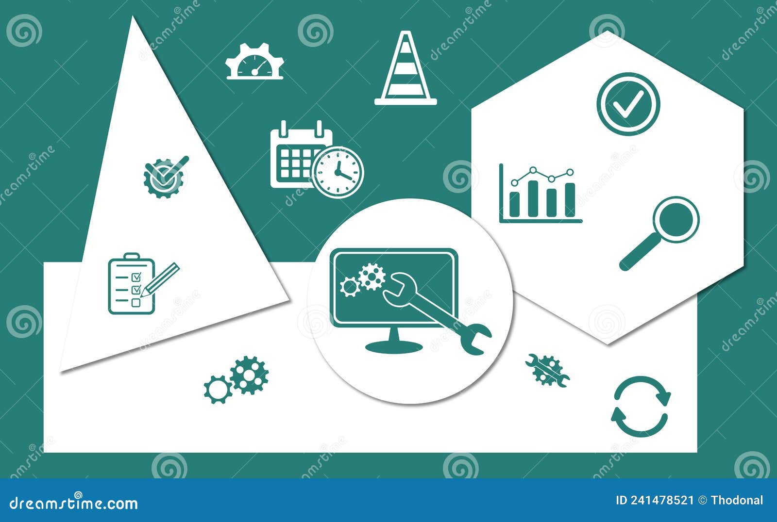 Concept of System Maintenance Stock Illustration - Illustration of ...